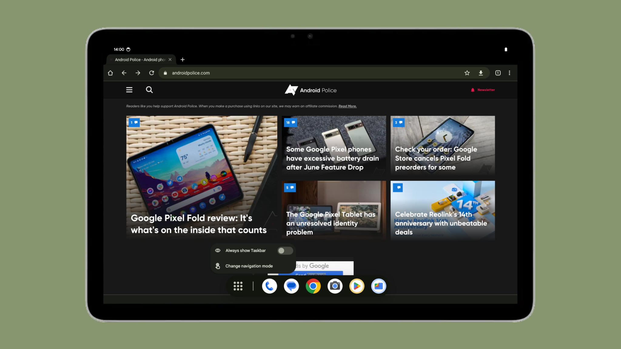 Android 14 may let you bring back the old taskbar on the Pixel Tablet ...